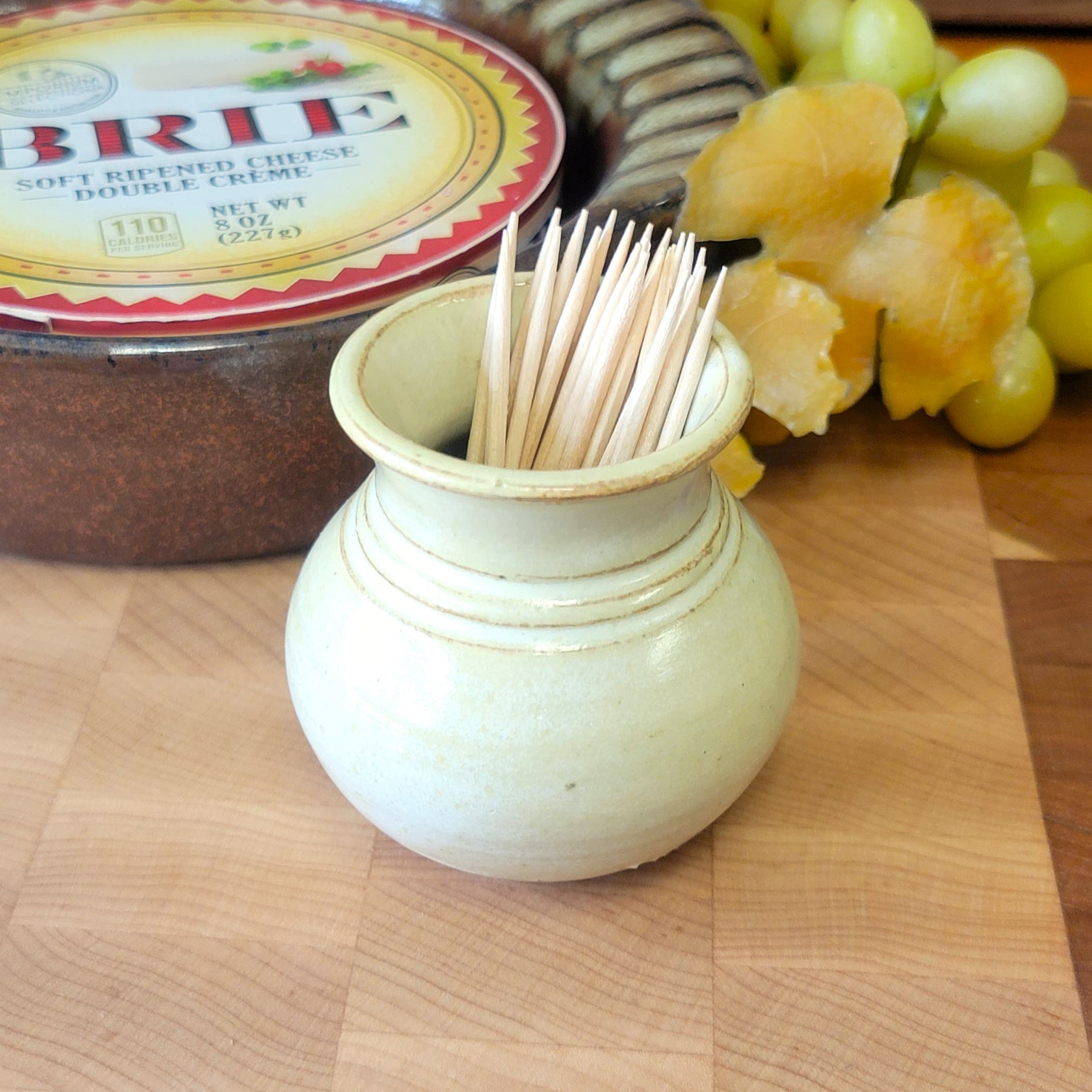 Mini Yellow Ceramic Toothpick Holder – Handmade Pottery for ...