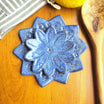 Flower-Shaped Ceramic Spoon Rest – Farmhouse Blue – The Mud Place