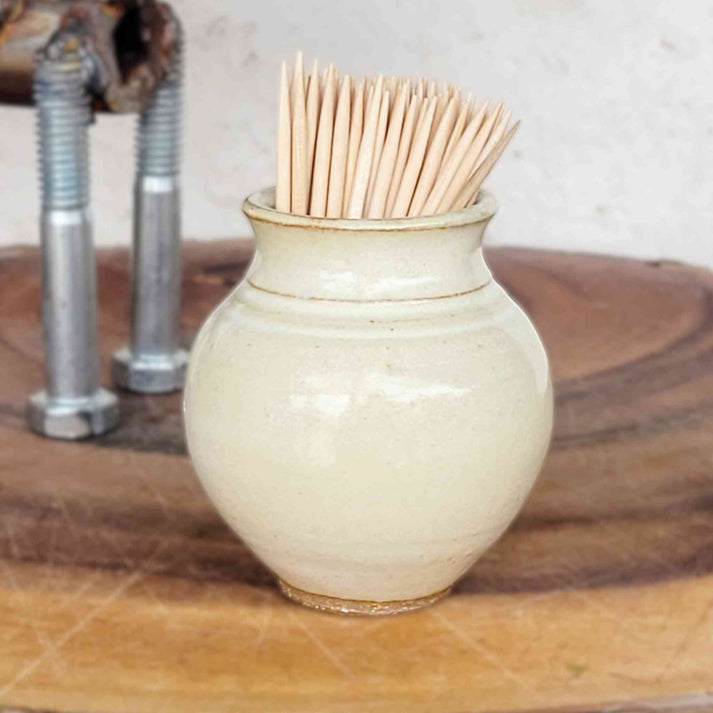 Mini Yellow Ceramic Toothpick Holder – Handmade Pottery for ...